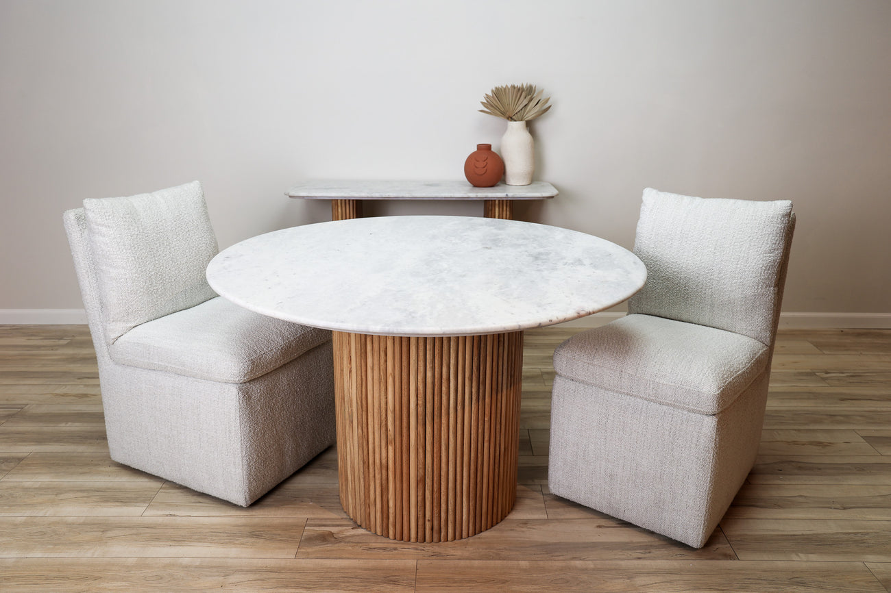 Fitzgerald Round Marble Dining Table