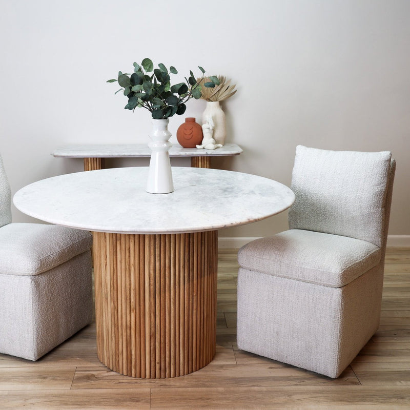Fitzgerald Round Marble Dining Table